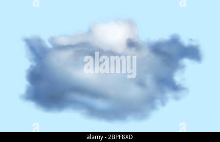 Cloud isolated over transparent background. Realistic thundercloud ...