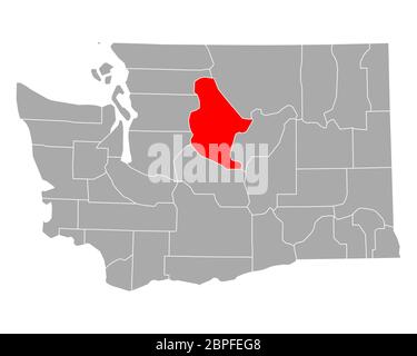 Map of Chelan in Washington Stock Photo - Alamy