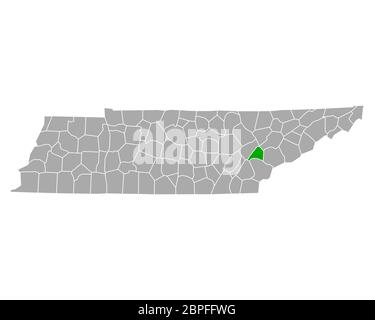Map of Loudon in Tennessee Stock Photo - Alamy