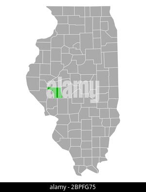 Map of Morgan in Illinois Stock Photo - Alamy