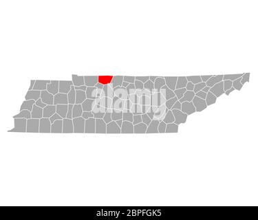 Map of Robertson in Tennessee Stock Photo - Alamy