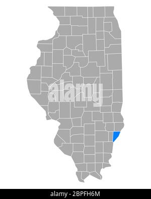 Map of Wabash in Illinois Stock Photo - Alamy