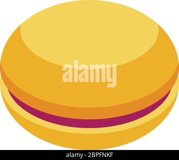 Violet macaroon icon, isometric style Stock Vector Image & Art - Alamy