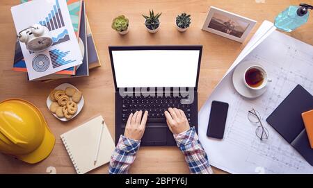 Engineer working on a new social media Stock Photo - Alamy