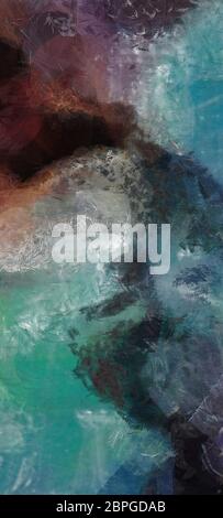 Muted abstract painting in pastel colors. 3D rendering Stock Photo - Alamy