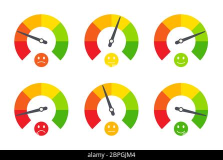 Indicator bar good and poor for business isolated. Vector metering high ...