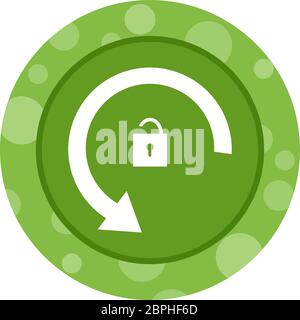 Beautiful Rotation Unlocked Glyph Vector Icon Stock Vector Image & Art ...