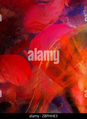 Muted Abstract Painting. 3D rendering Stock Photo - Alamy
