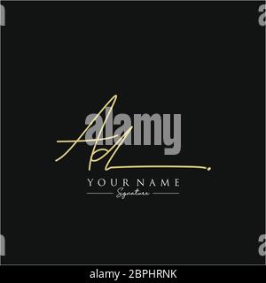 Initial Letter AD Logo - Handwritten Signature Style Logo - Vector Logo ...