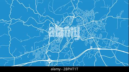 Urban vector city map of Frankfort, USA. Kentucky state capital Stock ...