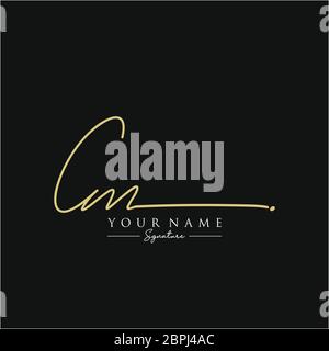 Letter CM Signature Logo Template Vector Stock Vector Image & Art - Alamy