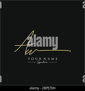 AW Signature Logo Template Vector Stock Vector Image & Art - Alamy