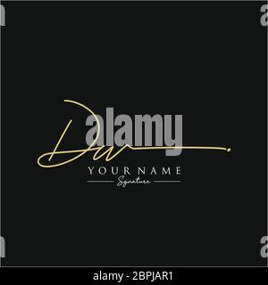 DW Signature Logo Template Vector Stock Vector Image & Art - Alamy