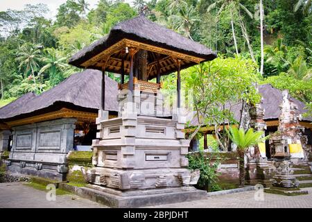 Balinese drum pavilion bale kulkul (bale kul-kul) for a slit-log drum ...