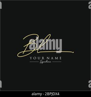 BL Signature Logo Template Vector Stock Vector Image & Art - Alamy