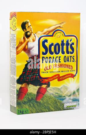 Box of Scott's Porage oats Stock Photo - Alamy