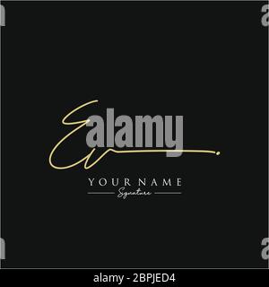 EV Signature Logo Template Vector Stock Vector Image & Art - Alamy