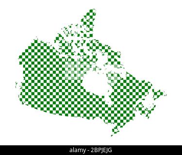 Map of Canada in checkerboard pattern Stock Photo - Alamy