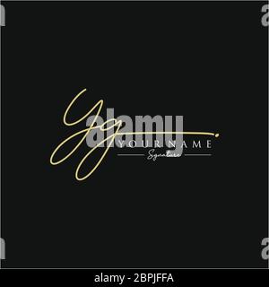 GG Signature Logo Template Vector Stock Vector Image & Art - Alamy