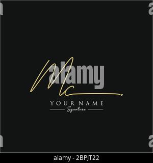 MC Letter Signature Logo Template elegant design logo Sign Symbol ...