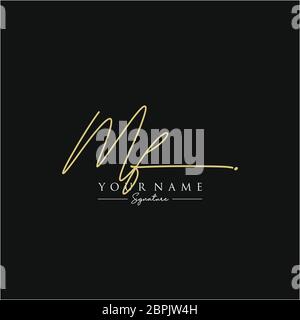 MF Initial letter handwriting and signature logo. A concept handwriting ...