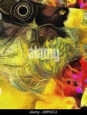 Colorful abstract painting. 3D rendering Stock Photo - Alamy