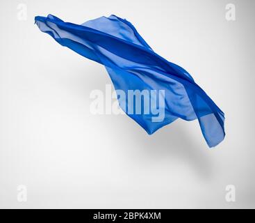 abstract piece of blue fabric flying, high-speed studio shot Stock ...