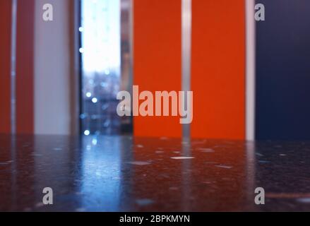 Dramatic light illuminating cafe table background Stock Photo - Alamy
