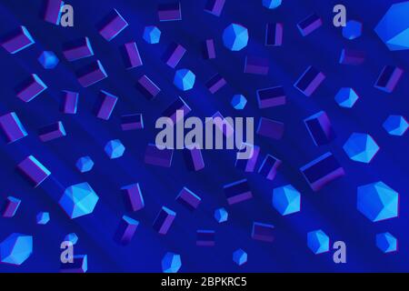 Random dark geometric shapes 3d render design element Stock Photo - Alamy