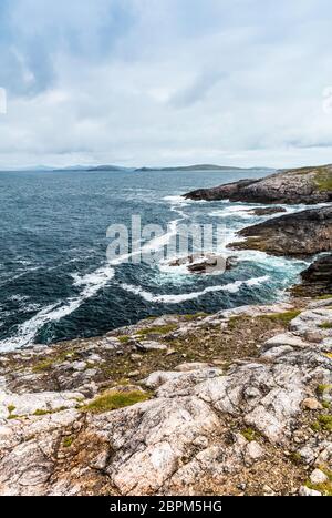 Stormy sea off the coast of Scotland Stock Photo - Alamy