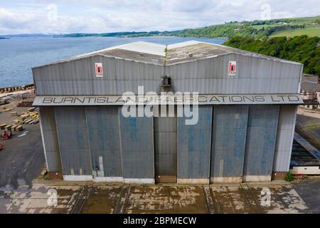 Aerial view of Burntisland Fabrications Ltd ( BiFab) yard at ...
