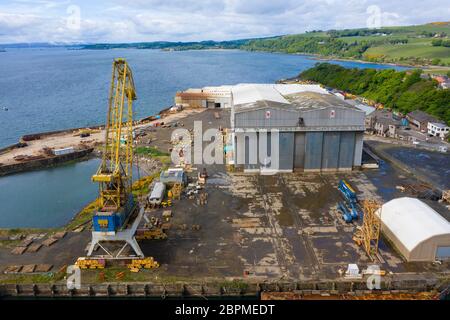 Aerial view of Burntisland Fabrications Ltd ( BiFab) yard at ...