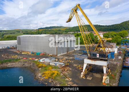 View of Burntisland Fabrications yard at Fife Energy Park in Methil in ...
