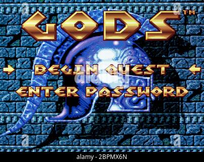 Gods - SNES Super Nintendo - Editorial use only Stock Photo - Alamy
