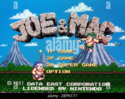 Joe & Mac - SNES Super Nintendo - Editorial use only Stock Photo - Alamy