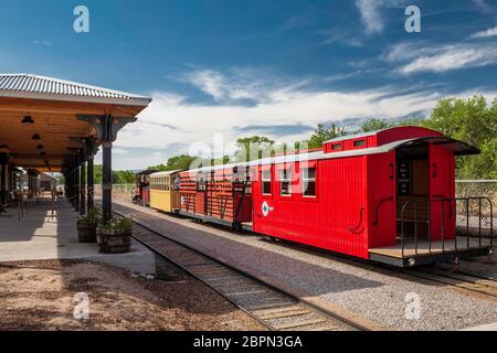Train at station, Tingley Beach, Albuquerque, New Mexico USA Stock ...