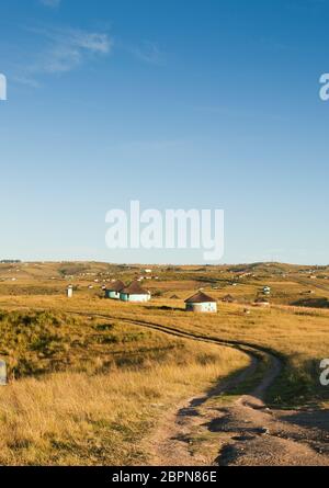 rural african landscape with huts and settlements, transkei, eastern ...