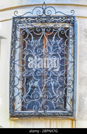 forged antique grille on the window Stock Photo - Alamy