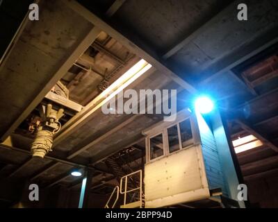 Weight room at a cement plant. truck scales Stock Photo - Alamy
