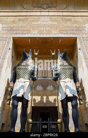 Giant Anubis Statues, Ancient Egypt, Universal Studios, Singapore Stock ...