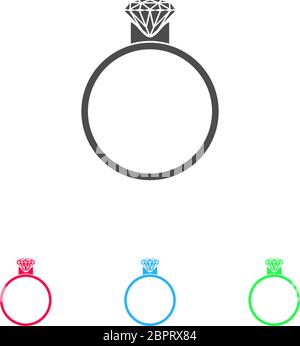 Diamond flat color icons in round outlines. 6 bonus icons included ...