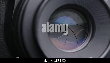 Changing Camera lens aperture Stock Photo - Alamy