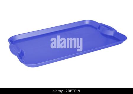 Color plastic Tray salver isoleted on white background Stock Photo - Alamy
