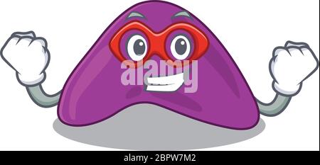 A cartoon drawing of kidney in a Super hero character Stock Vector ...