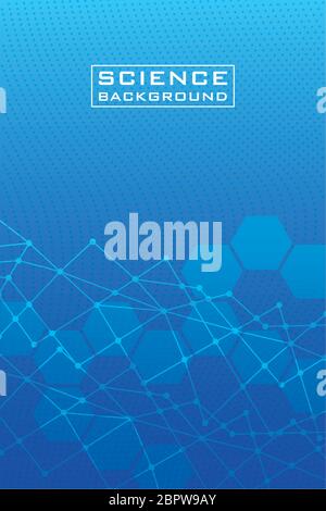 blue science background with lines structures Stock Vector Image & Art ...