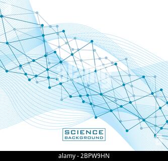 white science background with lines structures Stock Vector Image & Art ...