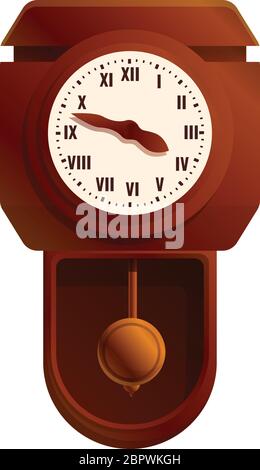 House pendulum clock icon. Cartoon of house pendulum clock vector icon ...