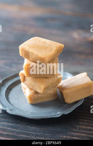 Maple cream fudge Stock Photo - Alamy