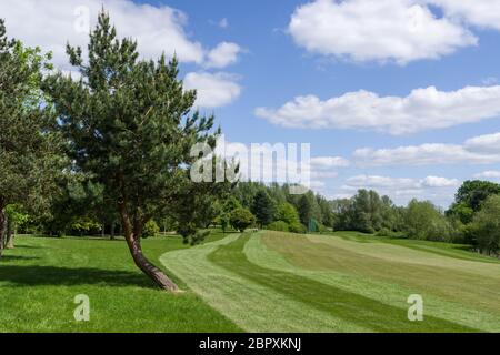 Collingtree Park Golf Club, Northampton, UK; view from 18th fairway ...