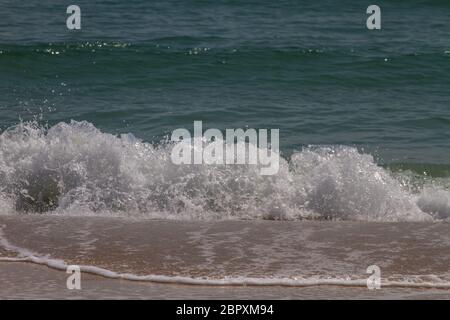 Moving of surf in the sea,Soft wave of the sea on the sandy beach Stock ...